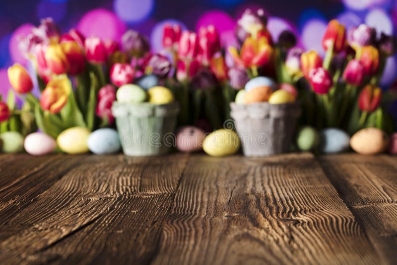 Happy Easter Theme. Place for Typography and Logo. Stock Image - Image ...