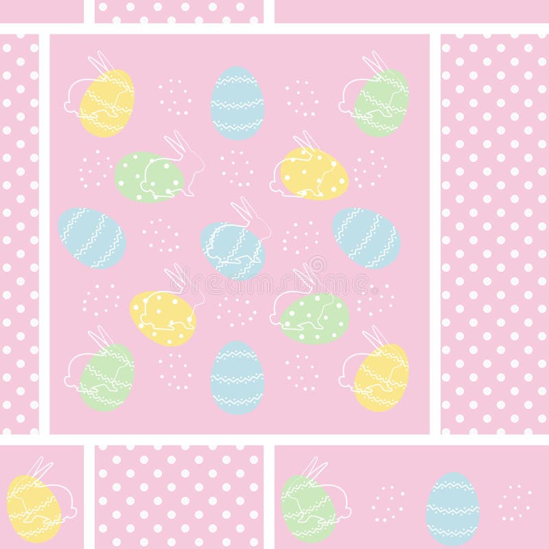Easter Background. Seamless Abstract Pattern with Easter Bunnies and ...