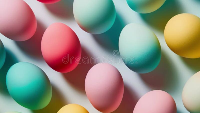 Easter Background with Soft Pastel Eggs and Dynamic Shadows. Easter ...