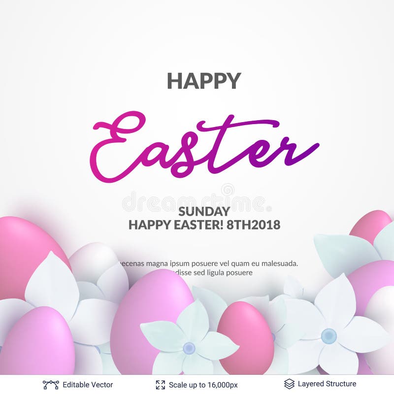 Easter Background Template. Stock Vector - Illustration of catholic ...