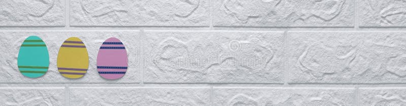 Easter Banner with Decorative Eggs. Copy Space. Header for Site ...