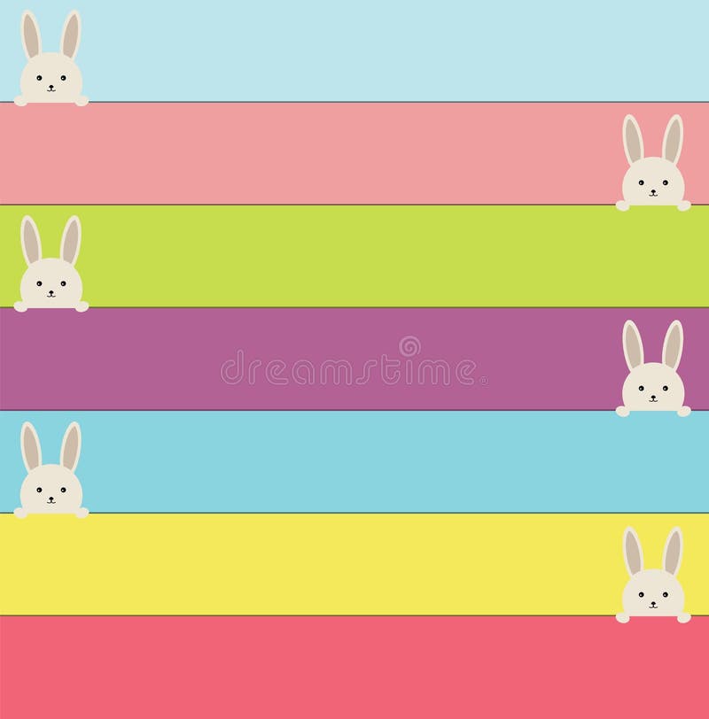 Easter Banners with Rabbit. Colorful Banners with Cute Bunnies. Stock ...
