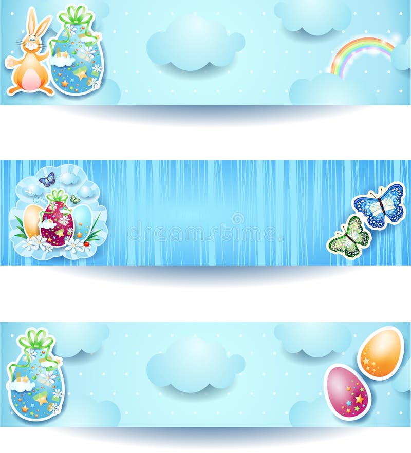 Easter banners stock vector. Illustration of traditional - 51361648