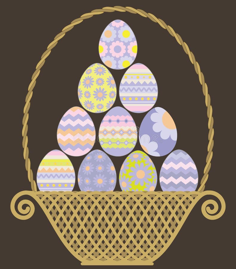 Easter basket stock vector. Illustration of april, clipart - 23854607