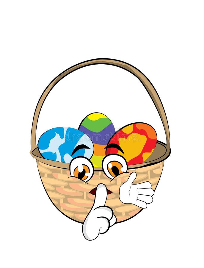 Easter basket cartoon stock illustration. Illustration of easter - 49119433