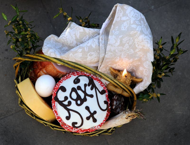 Easter Basket, Eggs, Orthodox Easter, Stock Image - Image of objects ...
