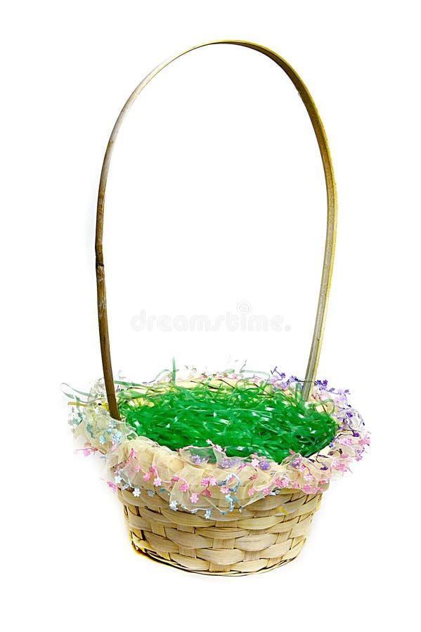 Easter Basket with Green Grass Stock Photo - Image of basket, easter ...