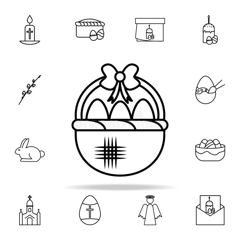 Easter Basket Icon. Easter Icons Universal Set for Web and Mobile Stock ...