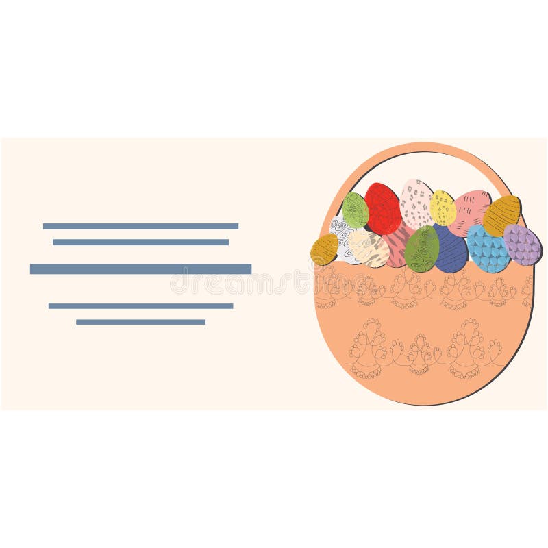 Easter Egg Frame with Text. Stock Vector - Illustration of happy, cute ...