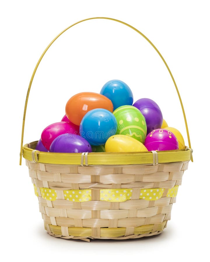 Easter basket on white stock photo. Image of traditional - 112446528
