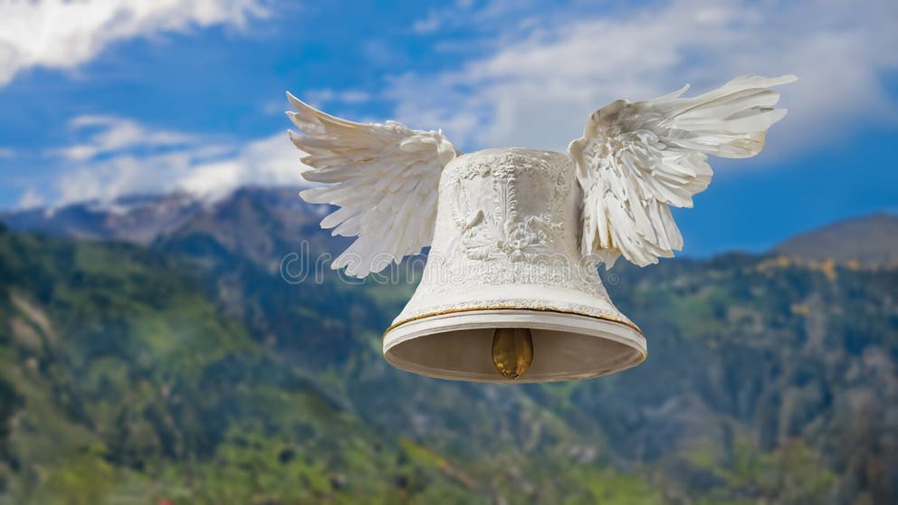 Easter bell flying stock illustration. Illustration of elevation ...