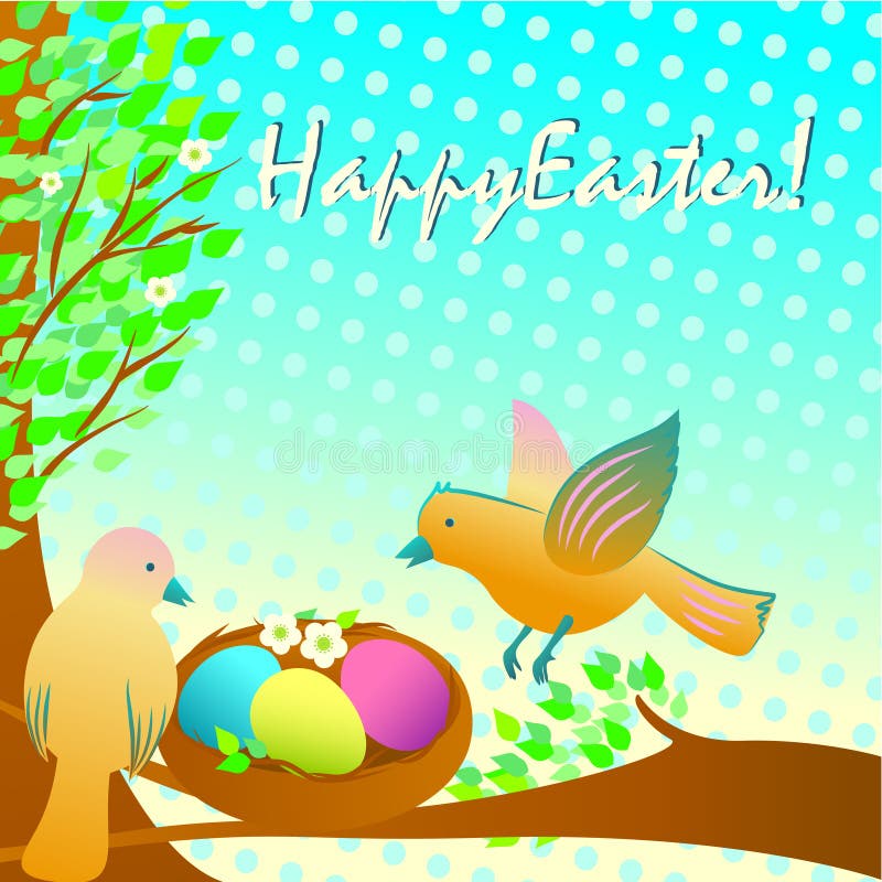 Easter Birds stock vector. Illustration of balloon, color - 62464808