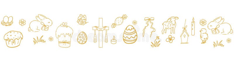 Easter Border Horizontal Design Stock Illustrations – 3,570 Easter ...