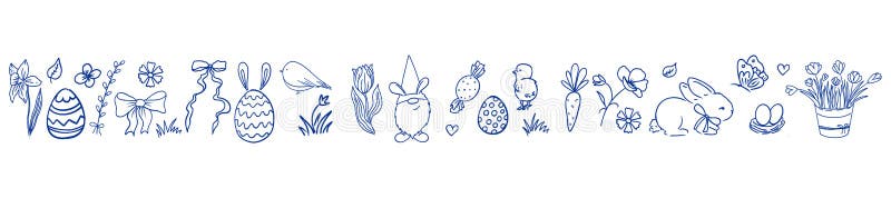 Easter Border Horizontal Design Stock Illustrations – 3,570 Easter ...