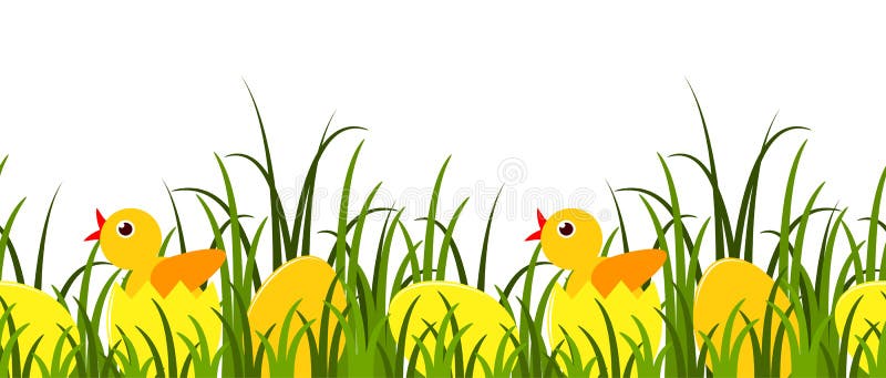 Easter Border Chicks Stock Illustrations – 124 Easter Border Chicks ...