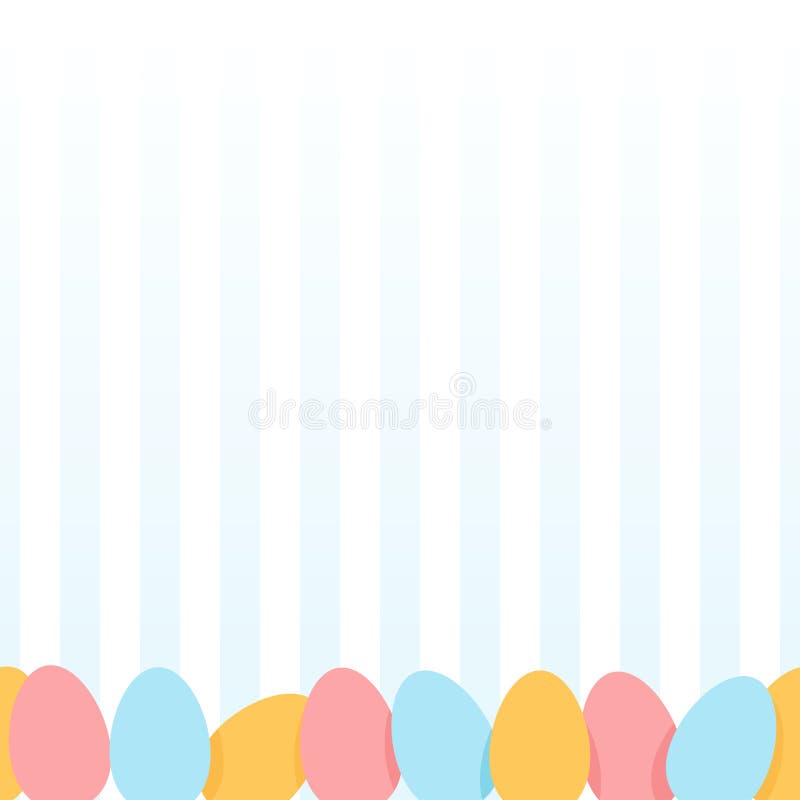 Seamless Border with Easter Eggs and Vertical Stripes Stock Vector ...