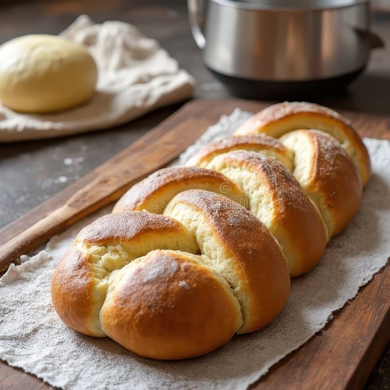 Easter Bread Baking Process - Step by Step Photography Stock ...