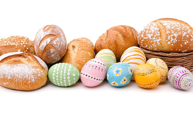 Easter Bread & Eggs: Festive Spring Bakery - High-resolution Imagery ...