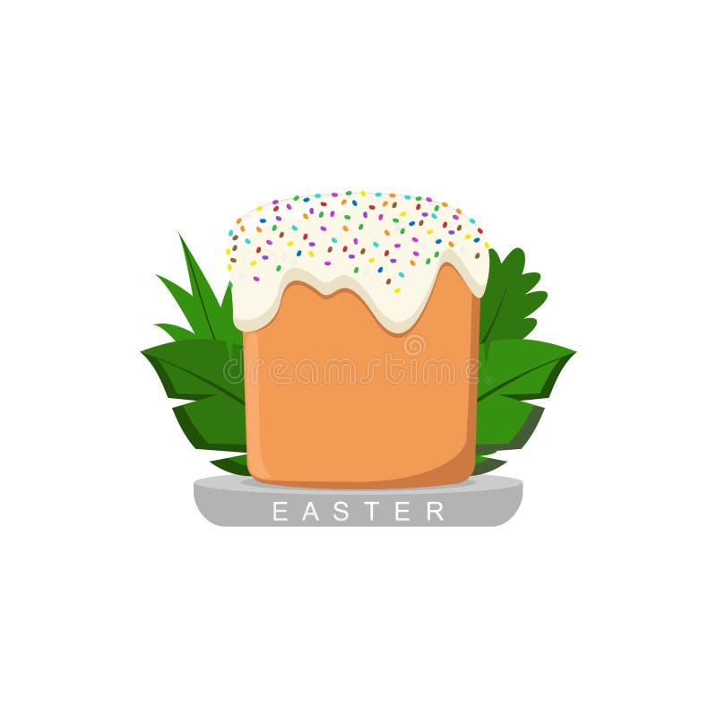 Easter bread stock vector. Illustration of cartoon, icing - 243283121
