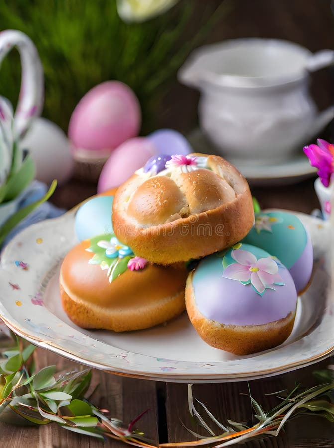 Detailed Easter Bun in Cozy Highquality Atmosphere. Stock Illustration ...