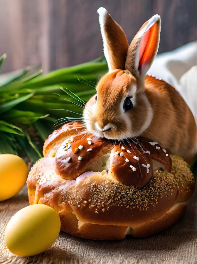 Detailed Easter Bun in Cozy Highquality Atmosphere. Stock Illustration ...