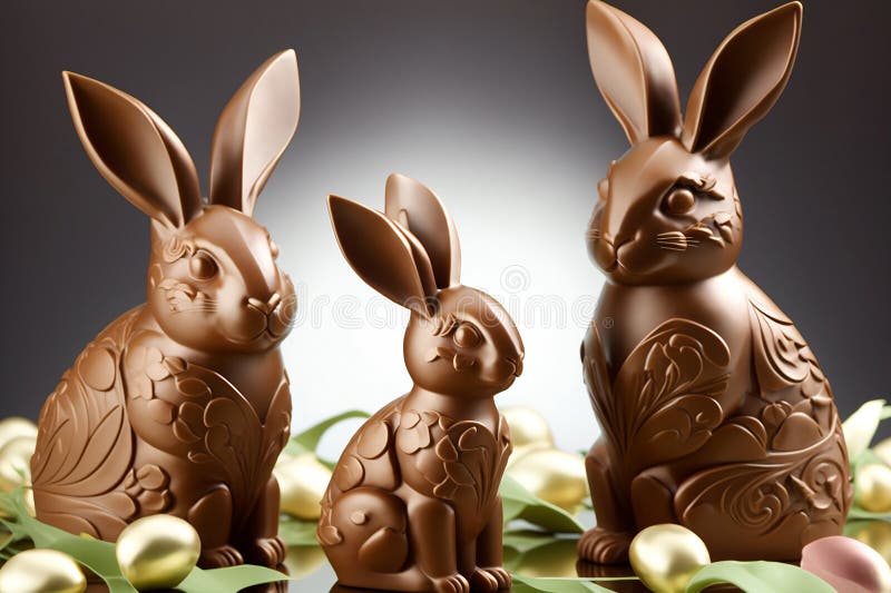 Easter Bunnies Made in Chocolate, Chocolate Easter Bunnies with Style ...