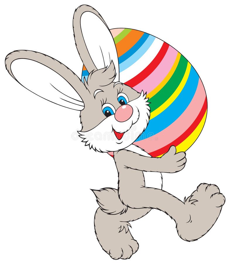 Easter Bunny on a Solid Color Background. Ai Generative Stock ...