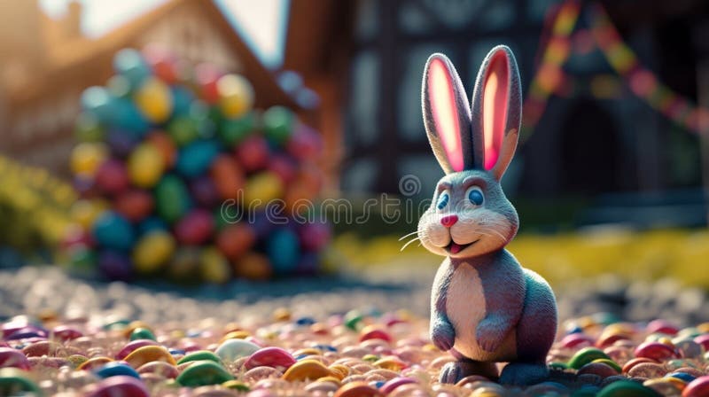 Easter bunny ai generated stock illustration. Illustration of ...