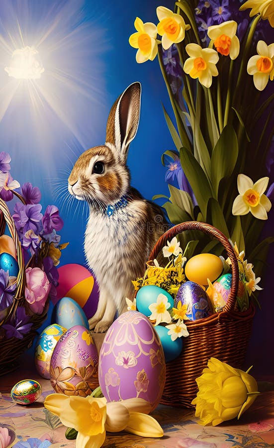 Easter Bunny - AI Generated Stock Illustration - Illustration of animal ...