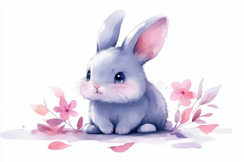 The Easter Bunny Appears in a Dreamlike State, Encircled by Vibrant ...