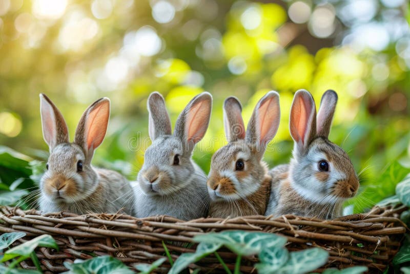 Easter Bunny in a Basket Easter Bunny in the Grass Rabbit in the Grass ...