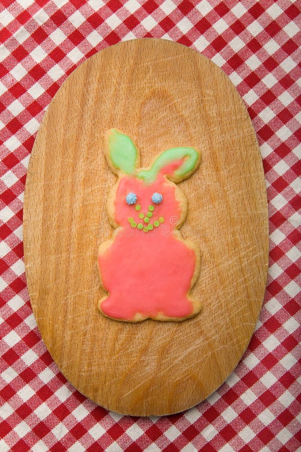 Easter bunny on board stock image. Image of cookies, delicious - 11191843