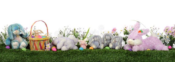 Easter Bunny Border stock photo. Image of multicolored - 12581522