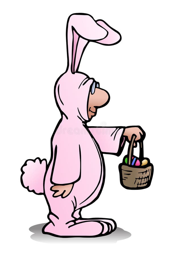 Easter Bunny Illustration stock vector. Illustration of hand - 4271887