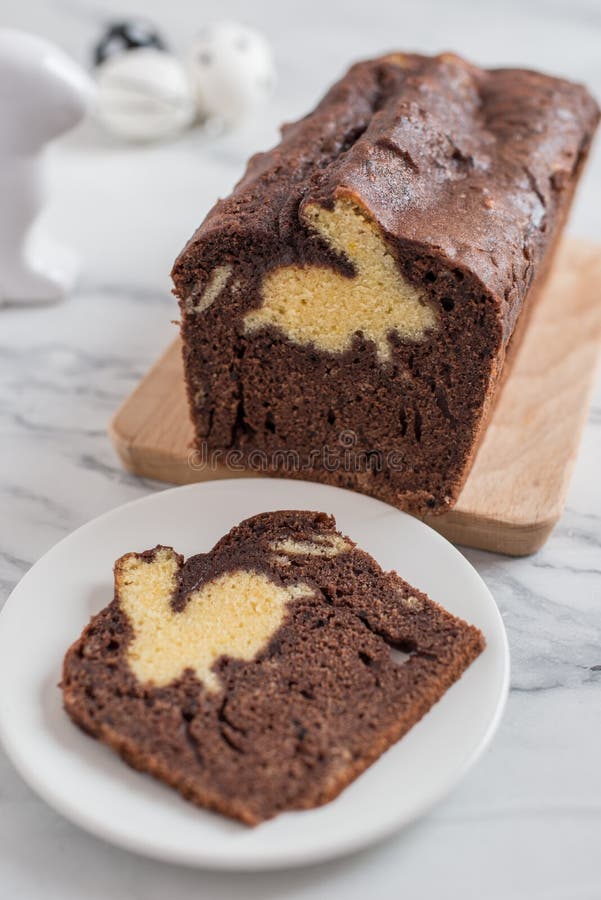 Easter Bunny Cake on a Plate Stock Photo - Image of bunny, cookie ...