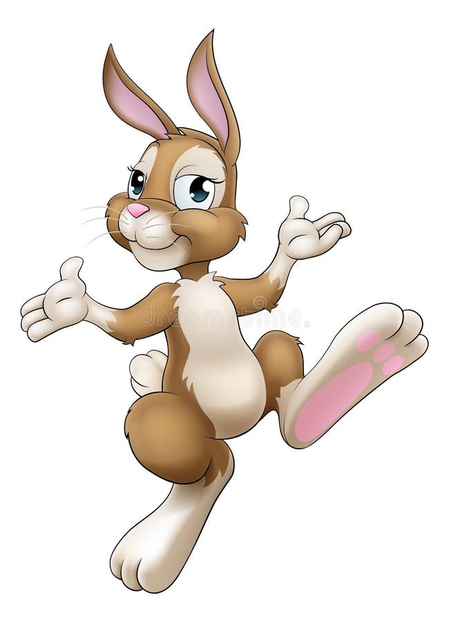 Easter Bunny Cartoon Rabbit Illustration Stock Vector - Illustration of ...