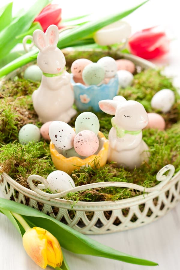 Easter Bunny And Chocolate Eggs Stock Image - Image of sugar ...