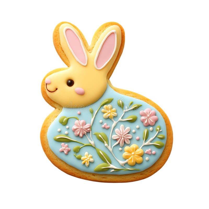 Easter Bunny Cookie a Delightful Springtime Treat on Transparent ...