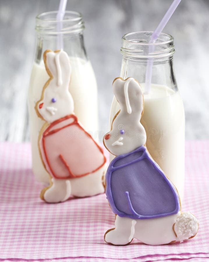 Easter Bunny Cookies. Shortbread Cookies. Stock Photo - Image of ...