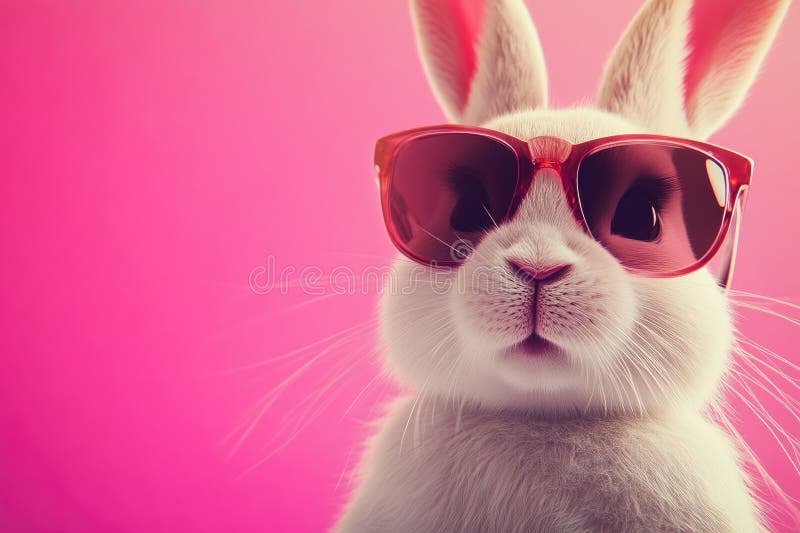 Easter Bunny with Cool Shades and Sweet Expression. Stock Illustration ...