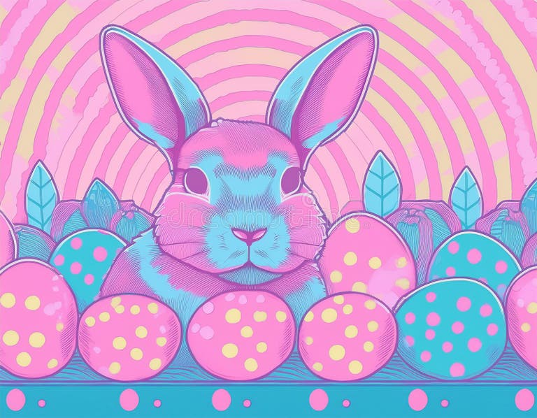 Easter Bunny Cute Spring Design Stock Image - Image of easter, animal ...