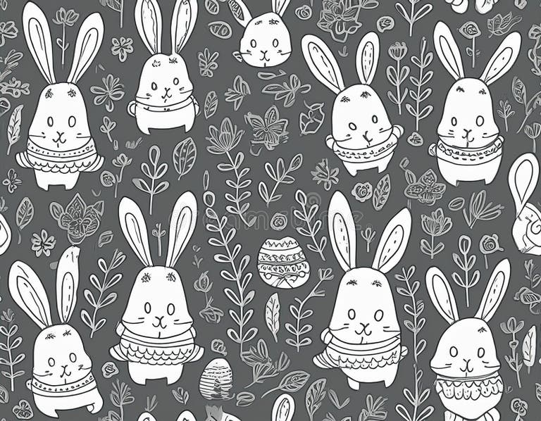 Easter Bunny Cute Spring Design Stock Image - Image of hare, happy ...