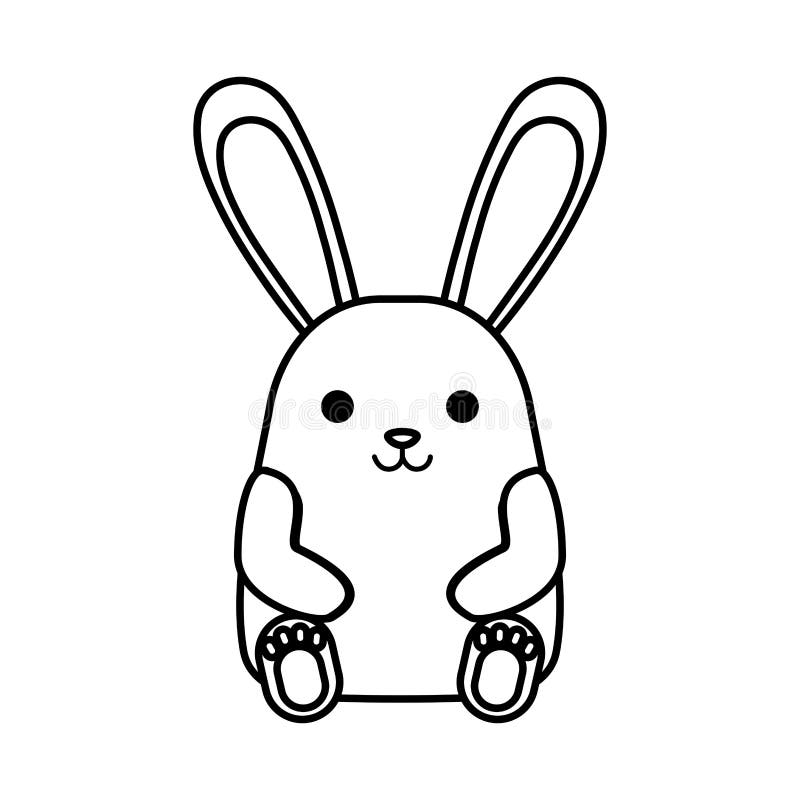 Easter Bunny Line Drawing Stock Illustrations – 2,509 Easter Bunny Line ...