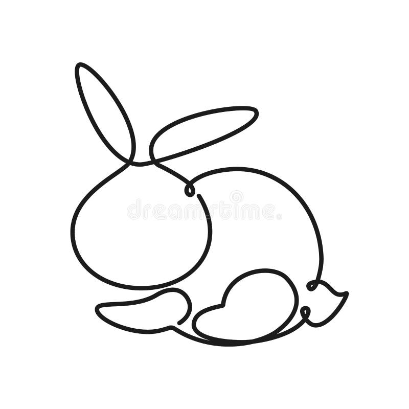 Bunny One Line Stock Illustrations – 1,489 Bunny One Line Stock ...