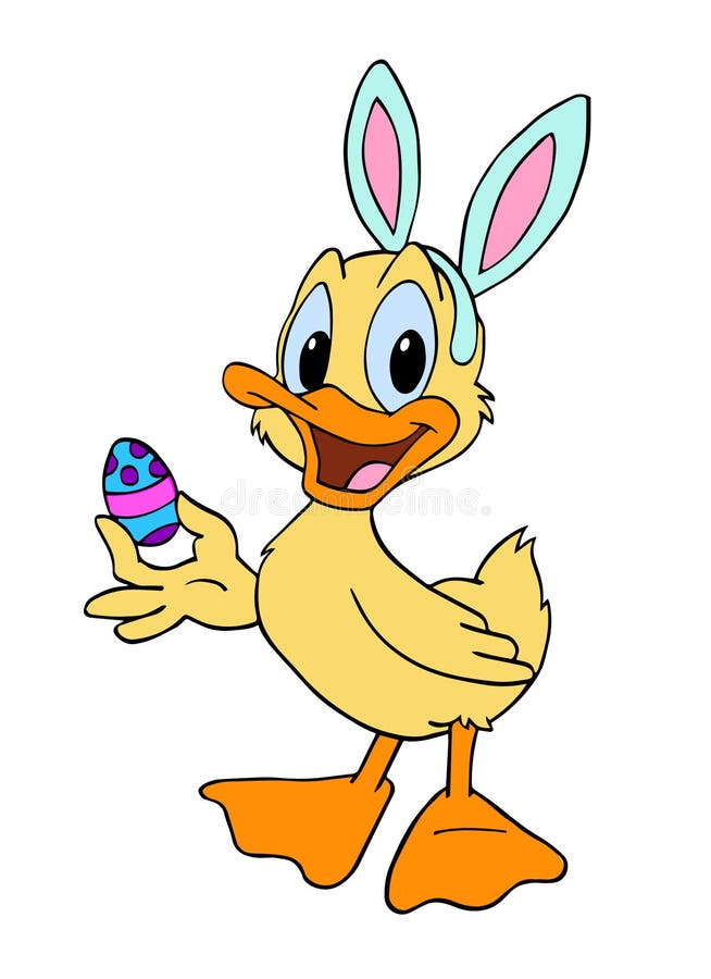 Easter Bunny Duckling stock vector. Illustration of duck - 29340811