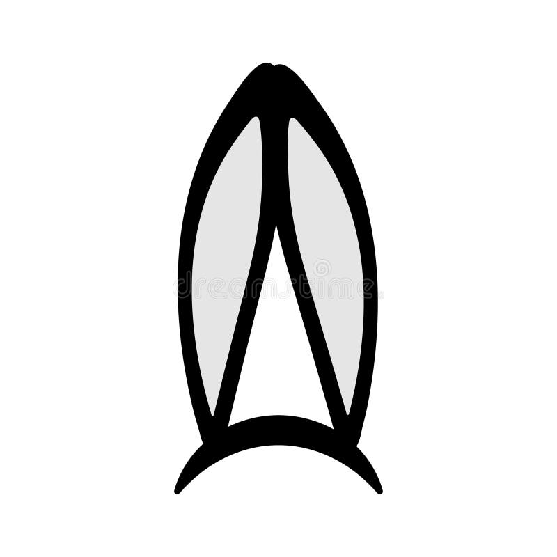 Easter Bunny Ears Icon. Easter Rabbit Ears Mask on Head Isolated on ...