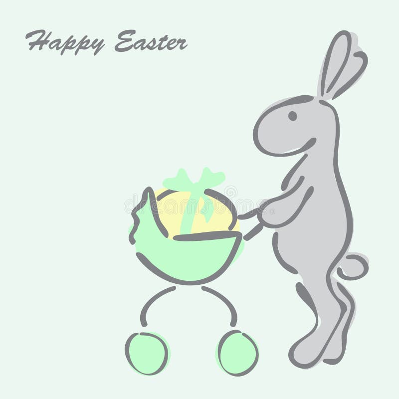 Cute Zen Tangle Stylized Easter Bunny, Vector Illustration Stock Vector ...