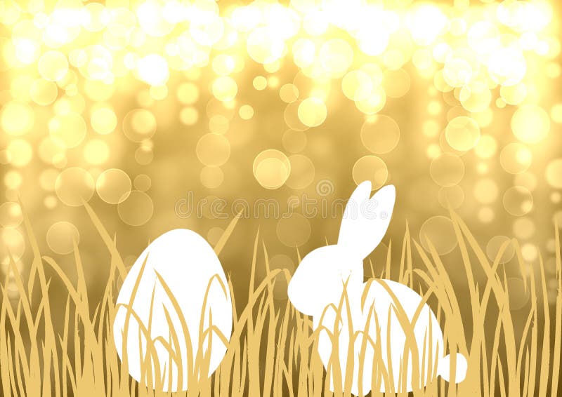Easter Bunny Egg Background Stock Illustration - Illustration of ...