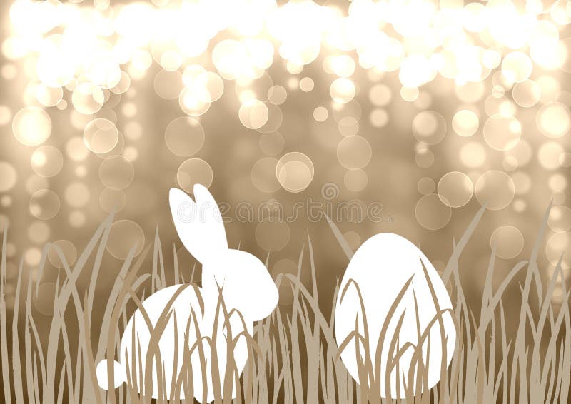 Easter Bunny Egg Background Stock Illustration - Illustration of ...