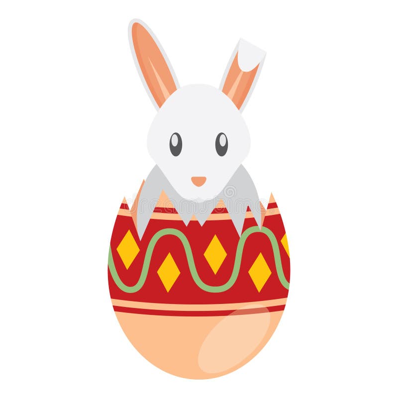 Easter Bunny in Egg. Vector Illustration Decorative Design Stock Vector ...